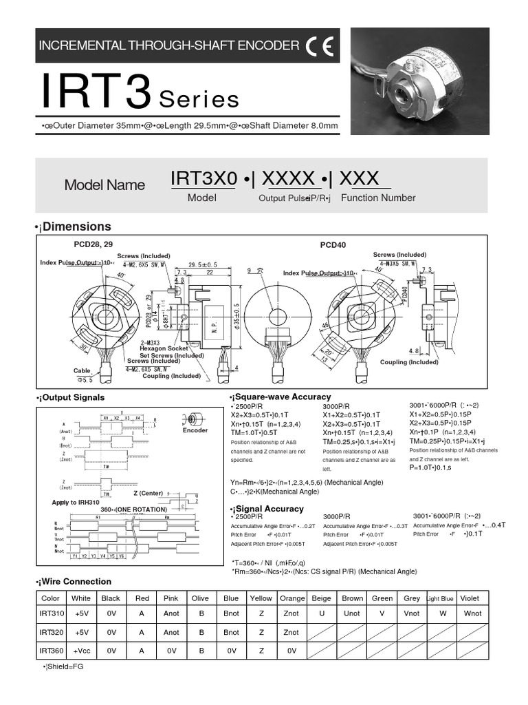 Encoder IRT3 Series | PDF | Screw | Manufactured Goods