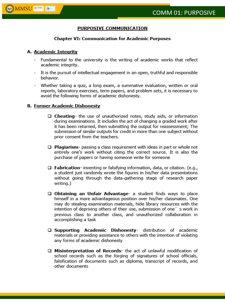 Chapter 6 Communication For Academic Purposes | PDF | Essays | Academic ...