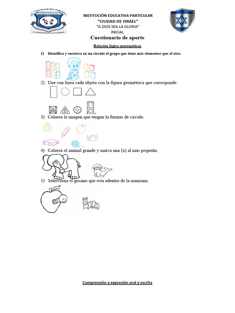 Cuestionario de Inicial.. | PDF