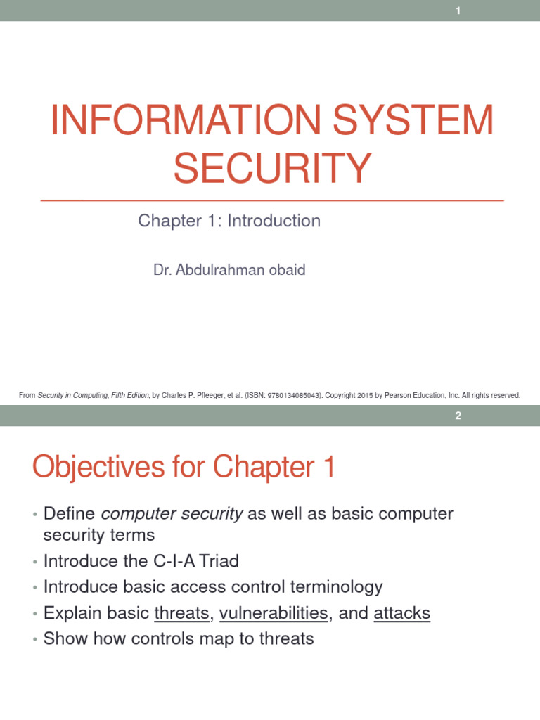 CH 01 | PDF | Vulnerability (Computing) | Security