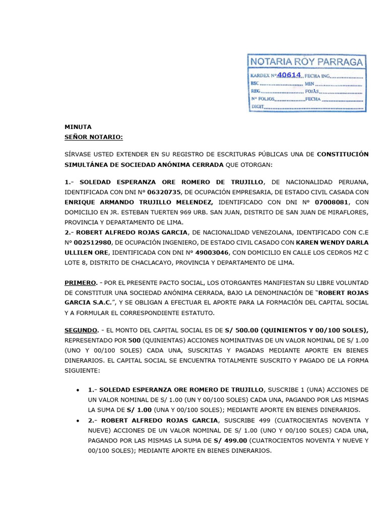 Minuta Firmada | Descargar gratis PDF | Bancos | Business