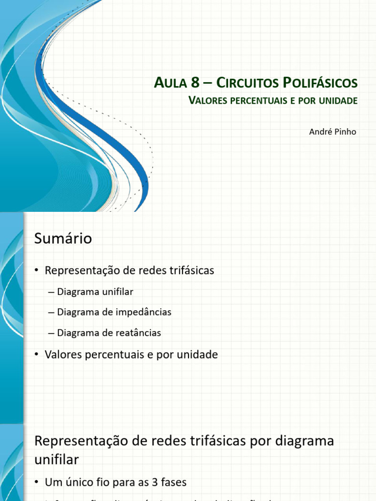 Aula 8 - Valores Percentuais e Por Unidade - 01 | PDF | Rede elétrica ...