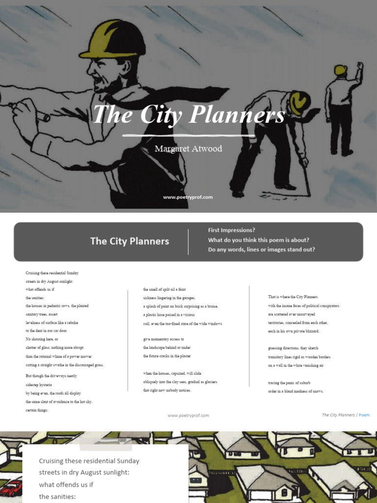 Atwood's "The City Planners" Analysis | PDF | Poetry | Rhyme