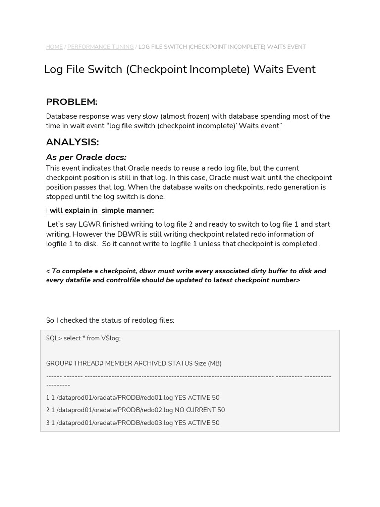 (Checkpoint Incomplete) Waits Event | PDF | Software | Computer Data