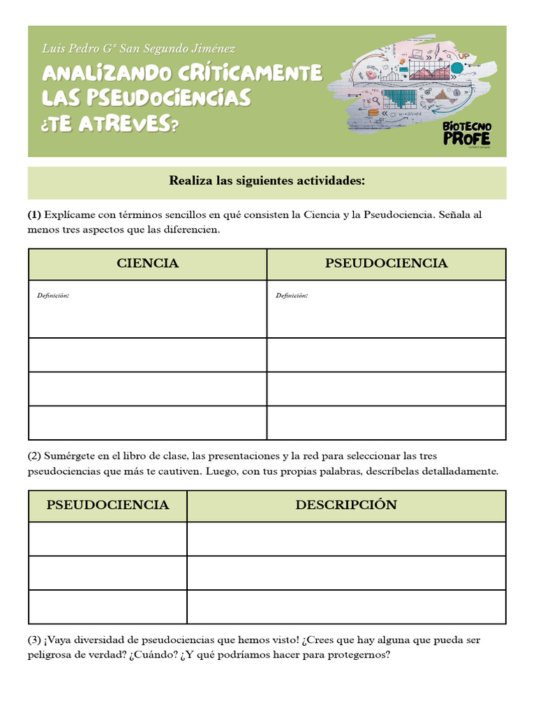 Analizando Críticamente Las Pseudociencias | PDF | Pseudociencia | Infografia