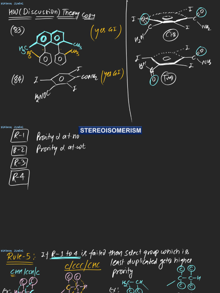 Stereoisomerism - L-08 (Class Notes) | PDF