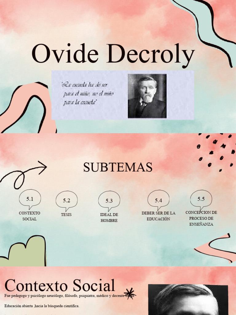 Ovide Decroly | Descargar gratis PDF | Aprendizaje | Ciencia cognitiva