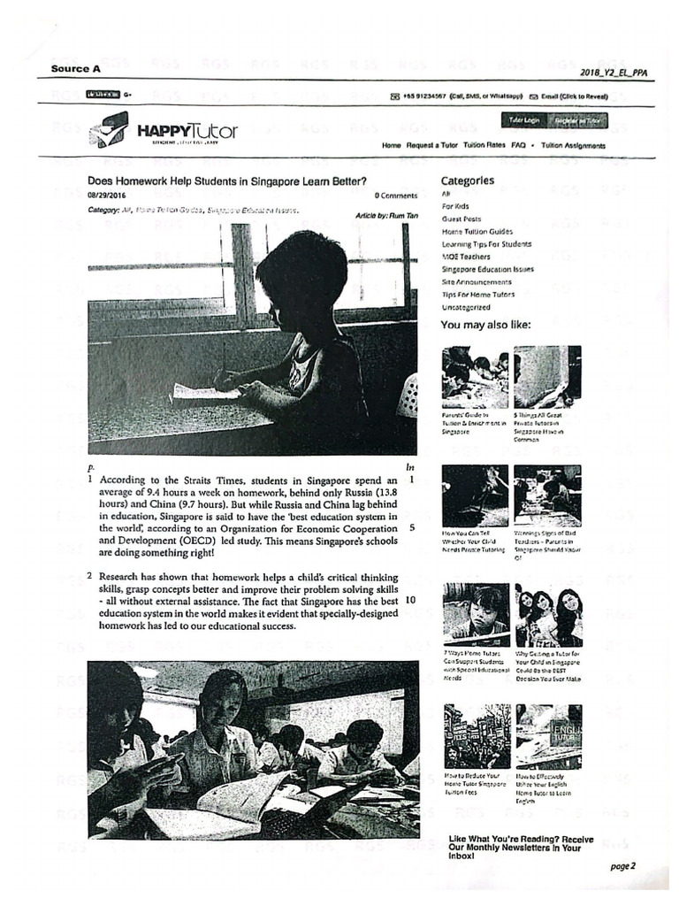 S2- Raffles - English - Paper | PDF