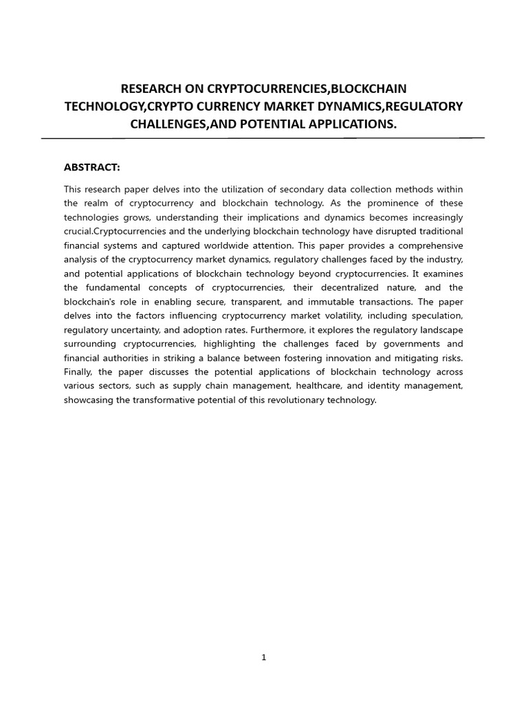 RESEARCH - ON - CRYPTOCURRENCIES g8 | PDF | Cryptocurrency | Bitcoin