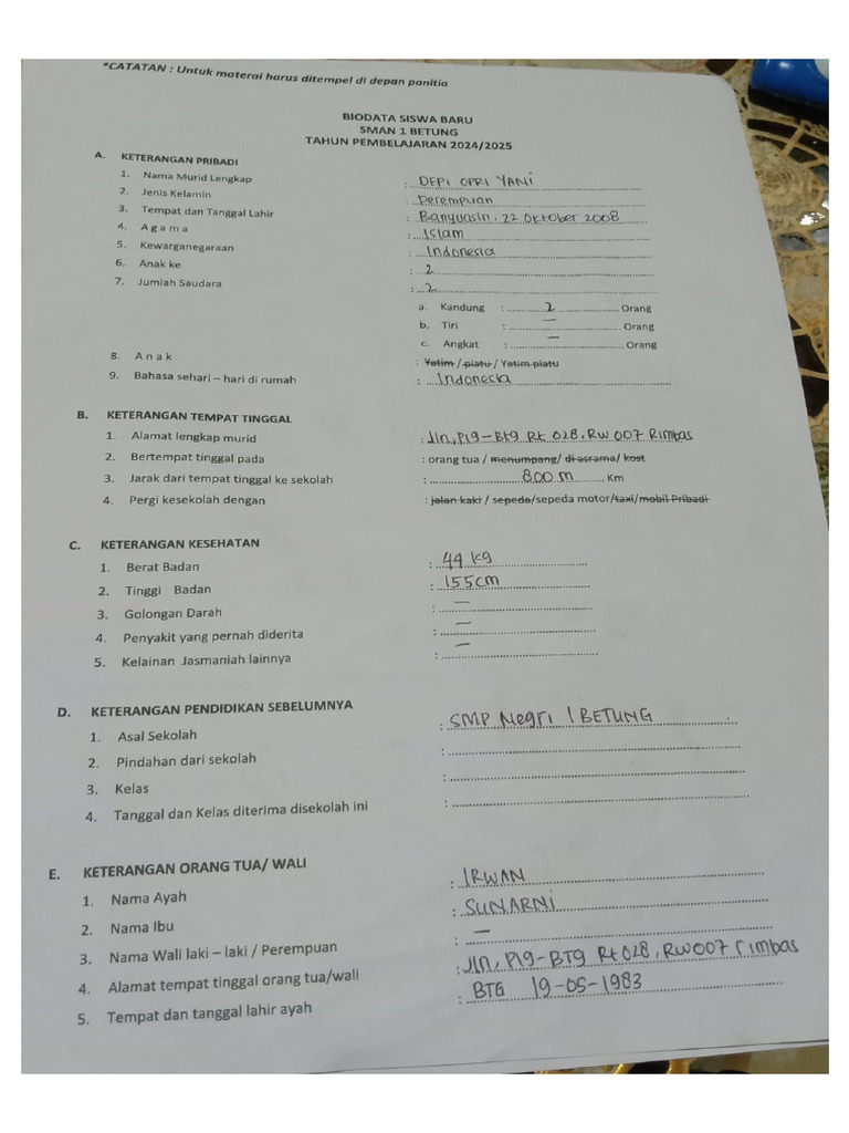 Berkas Sekolah | PDF