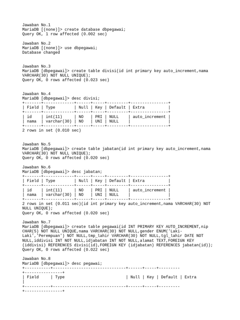 Bani Tugas1 Basis Data | PDF | Information Technology Management | Computer Programming