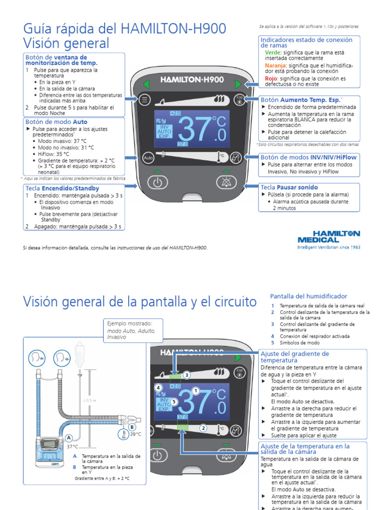 Guía del Humidificador HAMILTON-H900 | PDF | Condensación | Agua