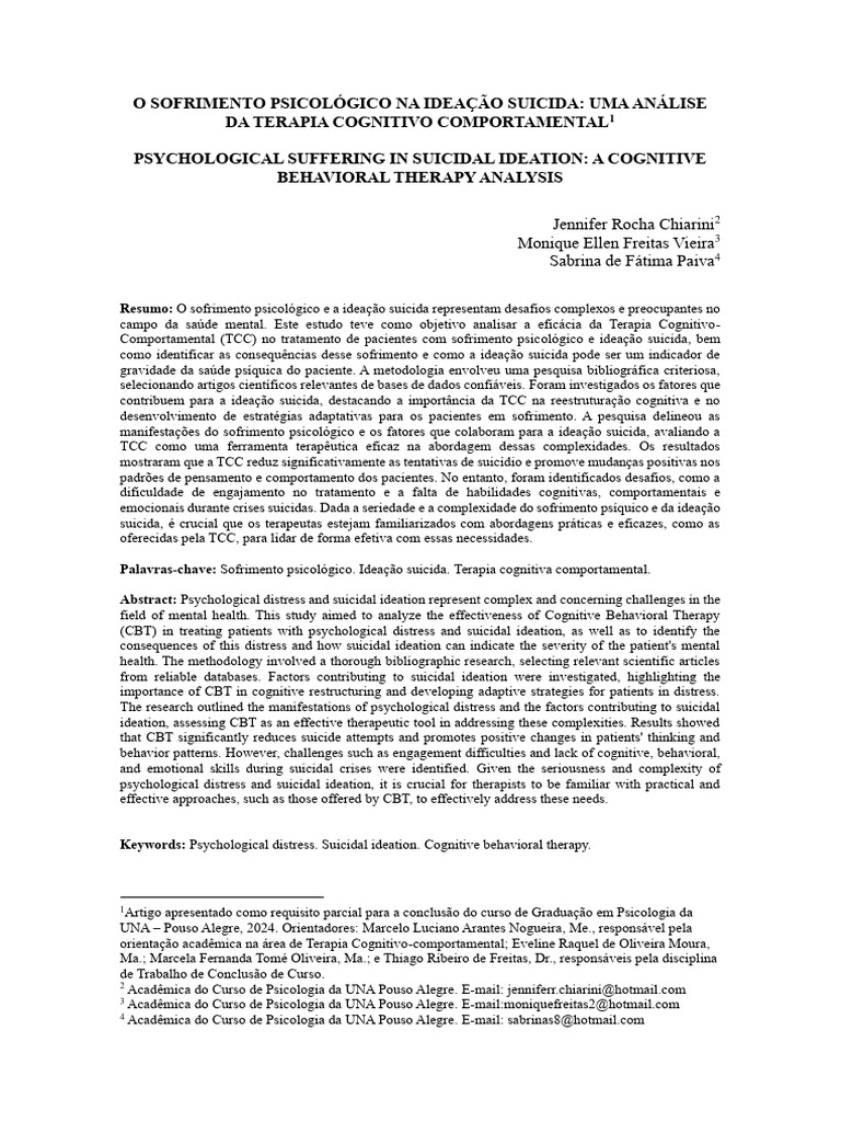 JENNIFER MONIQUE SABRINA - Final | PDF | Terapia cognitiva ...