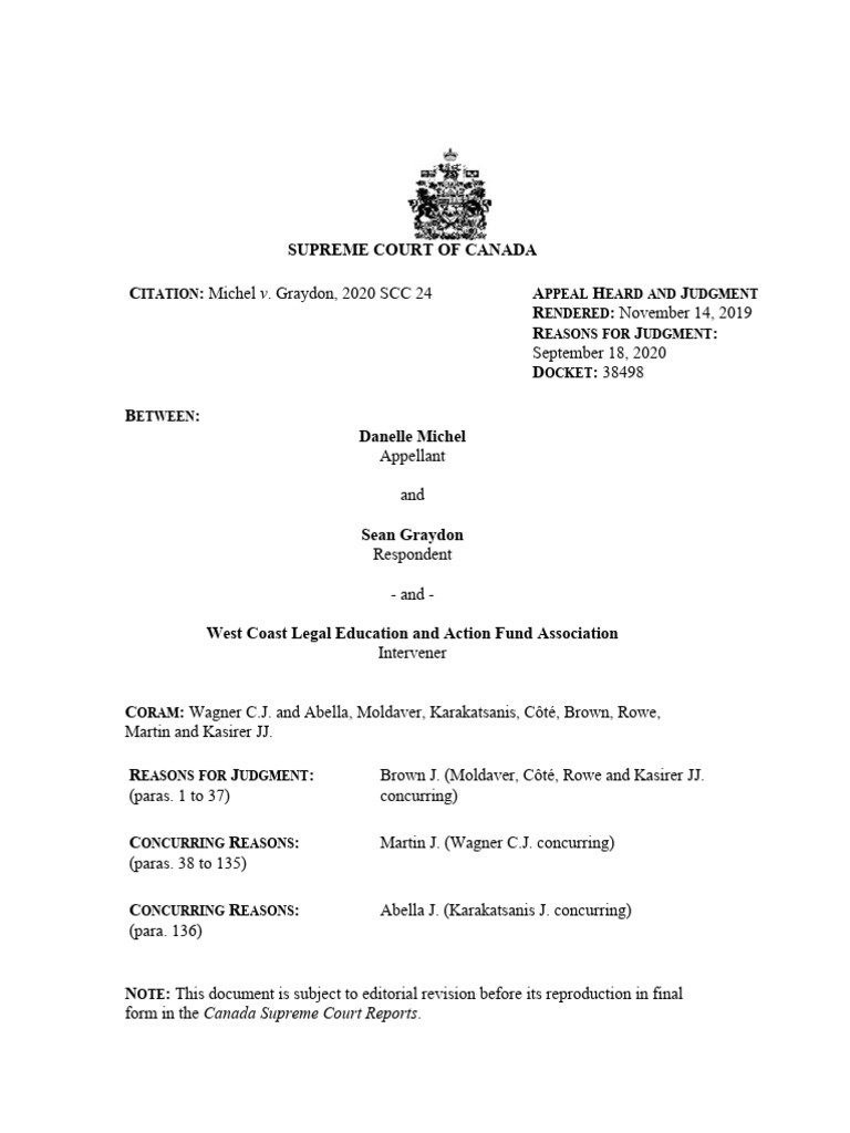 Michel en | PDF | Child Support | Judgment (Law)