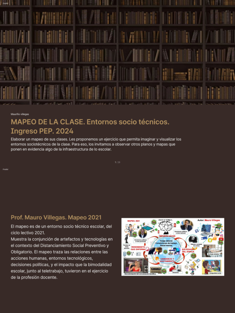 MAPEO DE LA CLASE. Entornos Socio Técnicos. Ingreso PEP. 2024-Slideshow | PDF