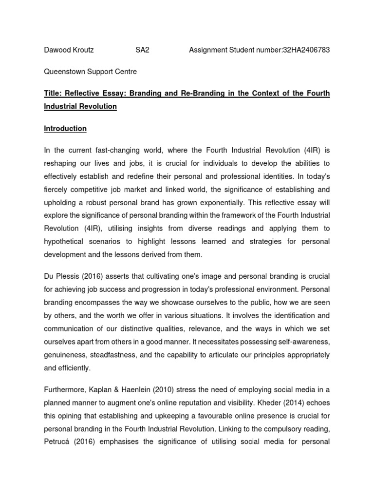 DJK SA2 Final Personal and Career Development | PDF | Reputation | Brand