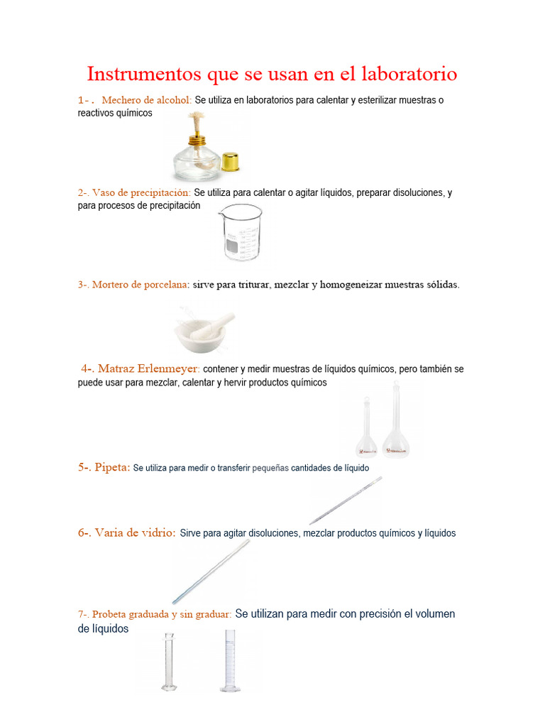 Instrumentos de Laboratorio Básicos | PDF | Lentes | Destilación