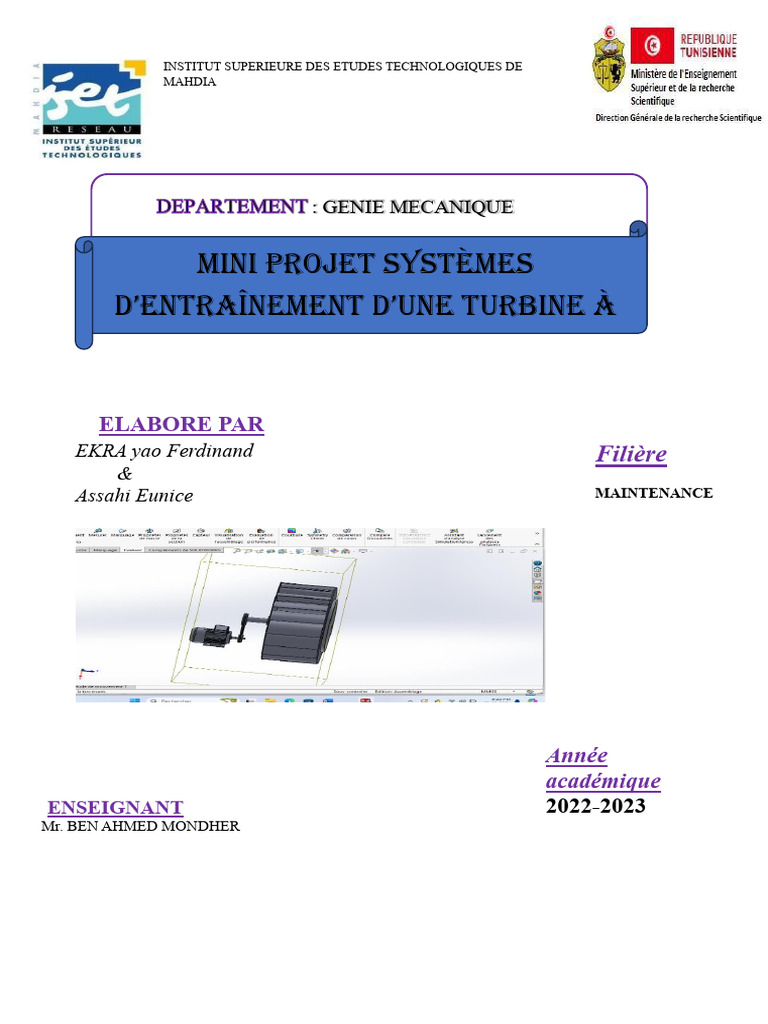 Projet Final Solidworks Fin | PDF | Biens manufacturés | Machine