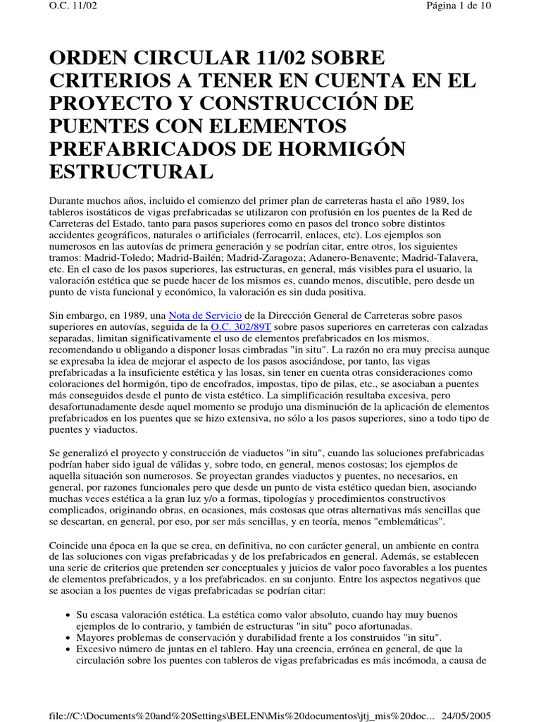 Puentes De Hormigon Prefabricado Pdf Hormigón Hormigón Pretensado