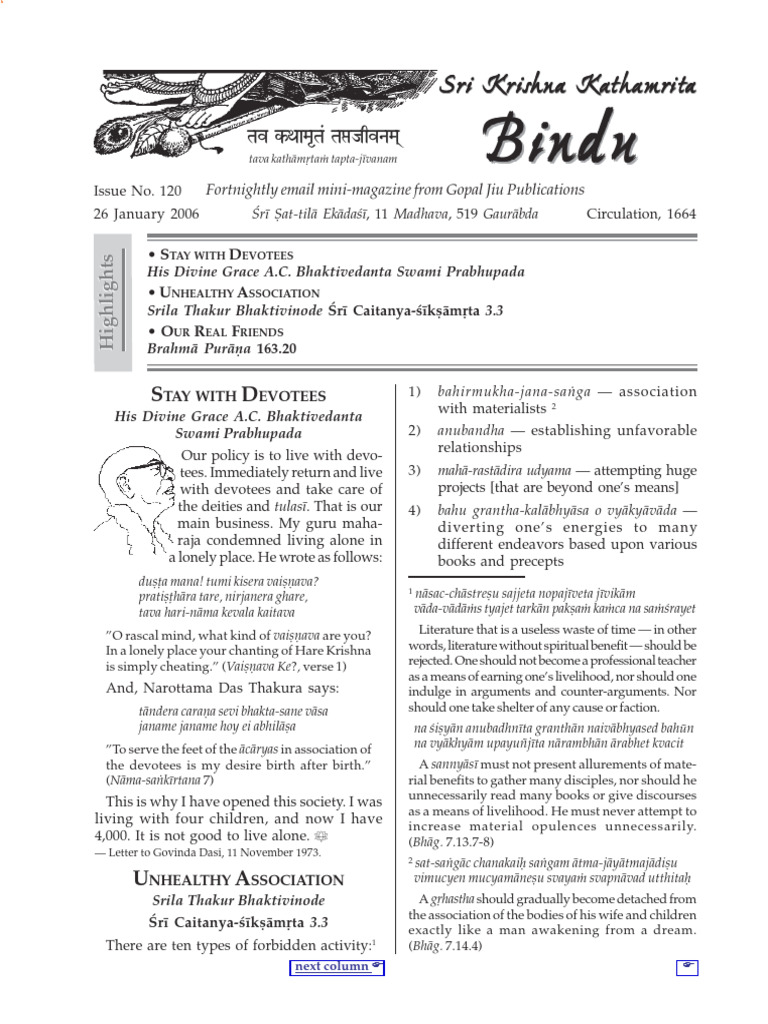 Bindu 120 Unhealthy-Association | PDF | Krishna | Hinduism