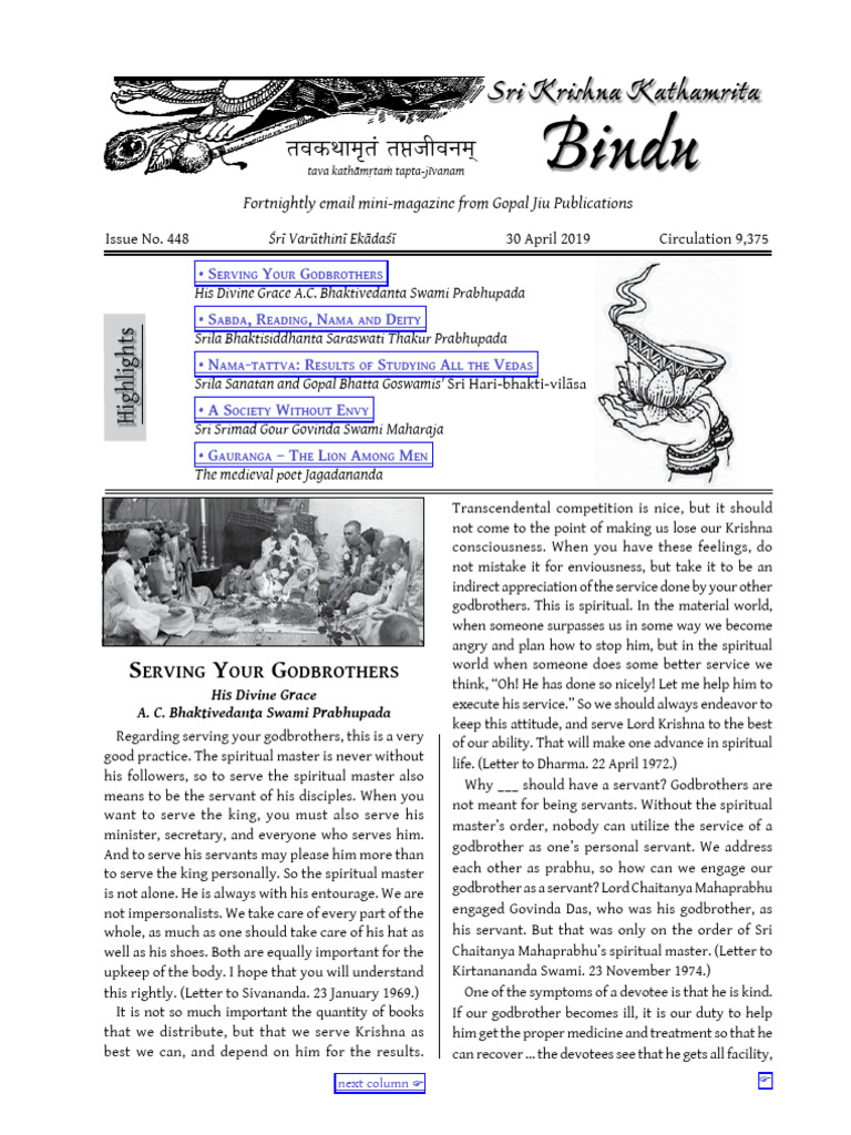 Bindu 448 A Society Without Envy | PDF | Krishna | Hinduism
