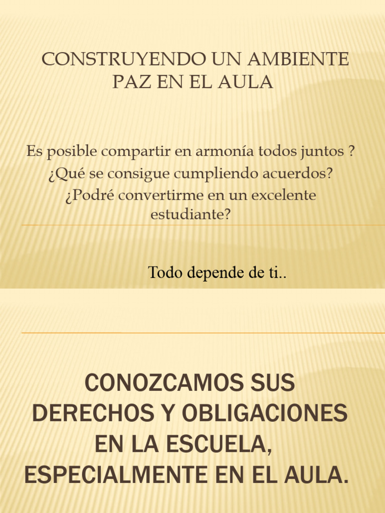 Construyendo Un Ambiente De Paz En El Aula Para Estudiantes Pdf