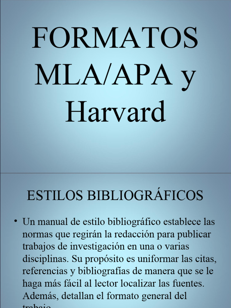 FormatosMLA APA | Descargar gratis PDF | Estilo apa