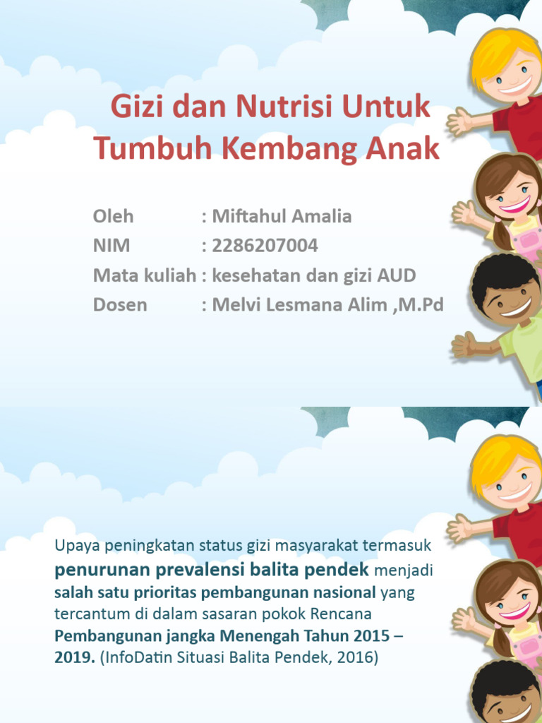 Gizi Dan Nutrisi Untuk Tumbuh Kemban Anak | PDF | Pengembangan Diri ...