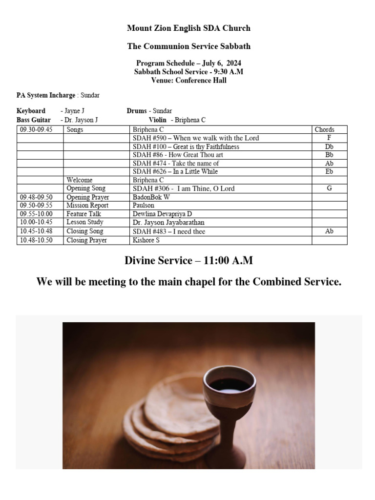 Program Sheet of July 6 PDF | PDF