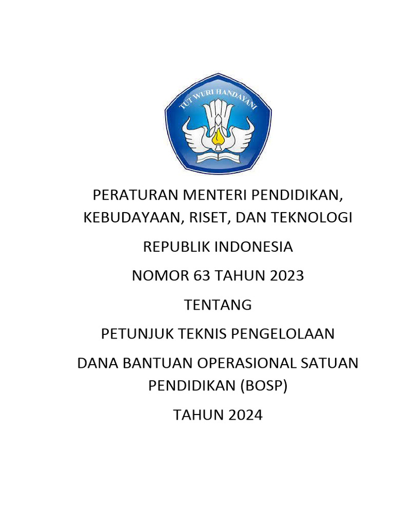 COVER JUKNIS BOSP TAHUN 2024 | PDF