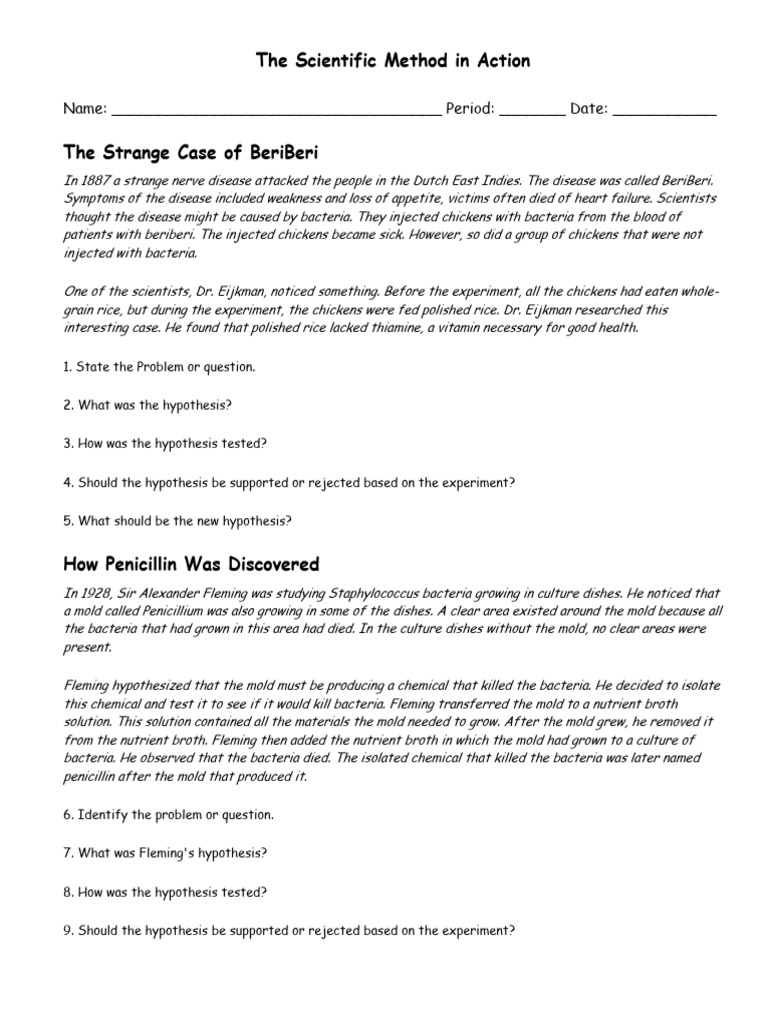 Scientific Method in Action | PDF | Louis Pasteur | Bacteria