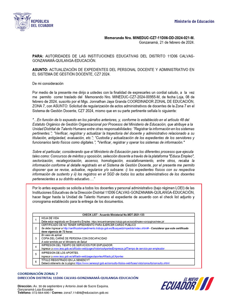 Memo 021 Directivos de IE.-signed | PDF