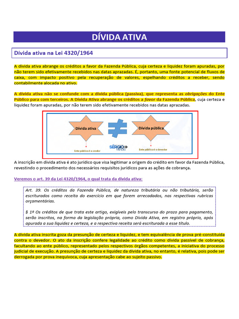 05 1 Teoria Divida Ativa fb75 | PDF | Contabilidade | Receita
