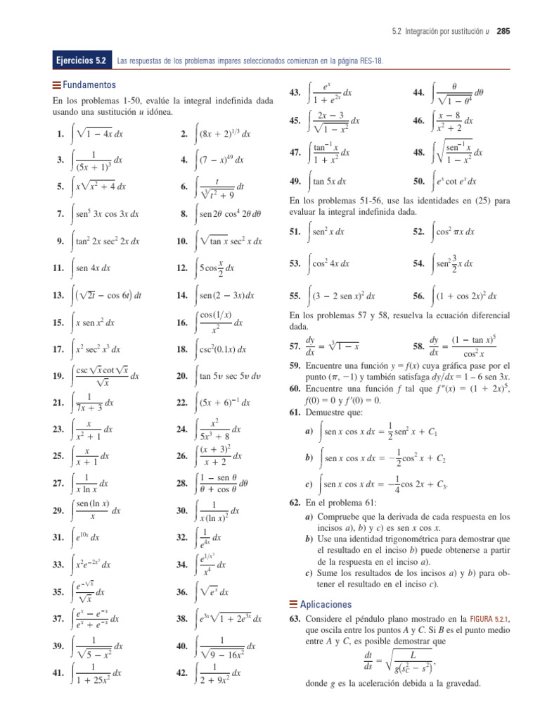 Evaluación de Integrales y Ecuaciones Diferenciales | PDF | Integral ...