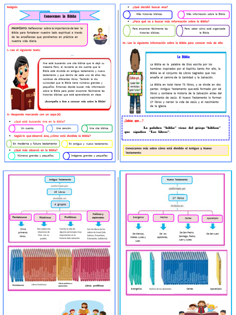Ficha Religion Conocemos La Biblia | PDF | Biblia | Viejo Testamento