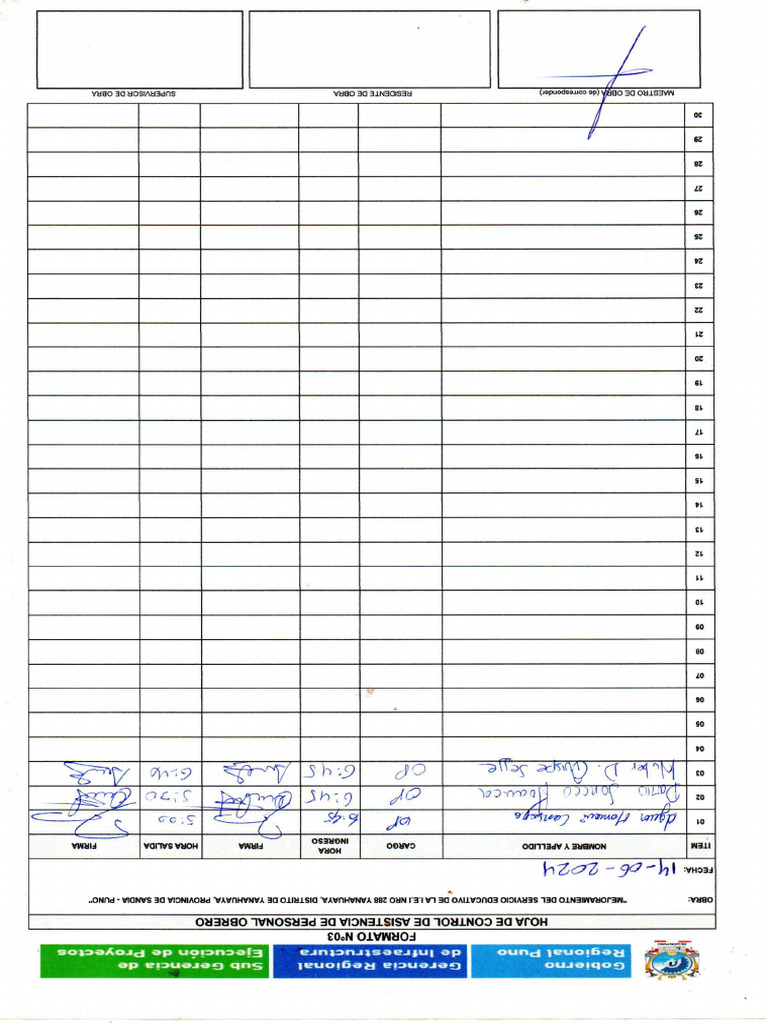 Formato Personal Obrero | PDF