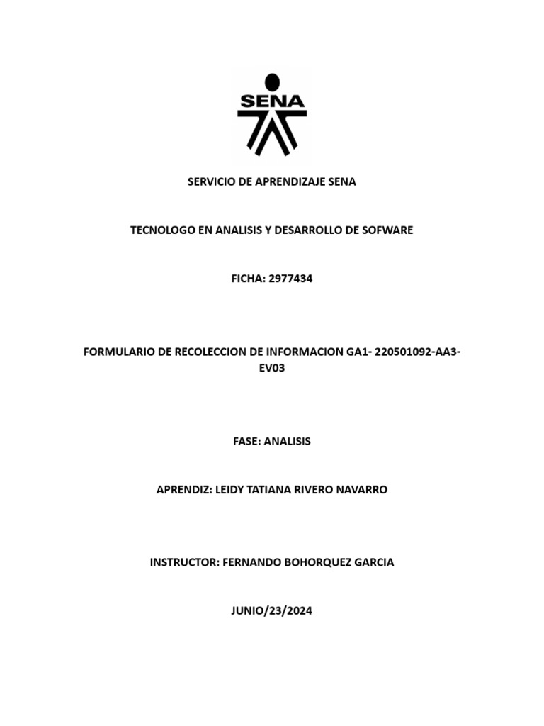 Formulario de Recolecion | PDF | Metodología de encuesta | Software