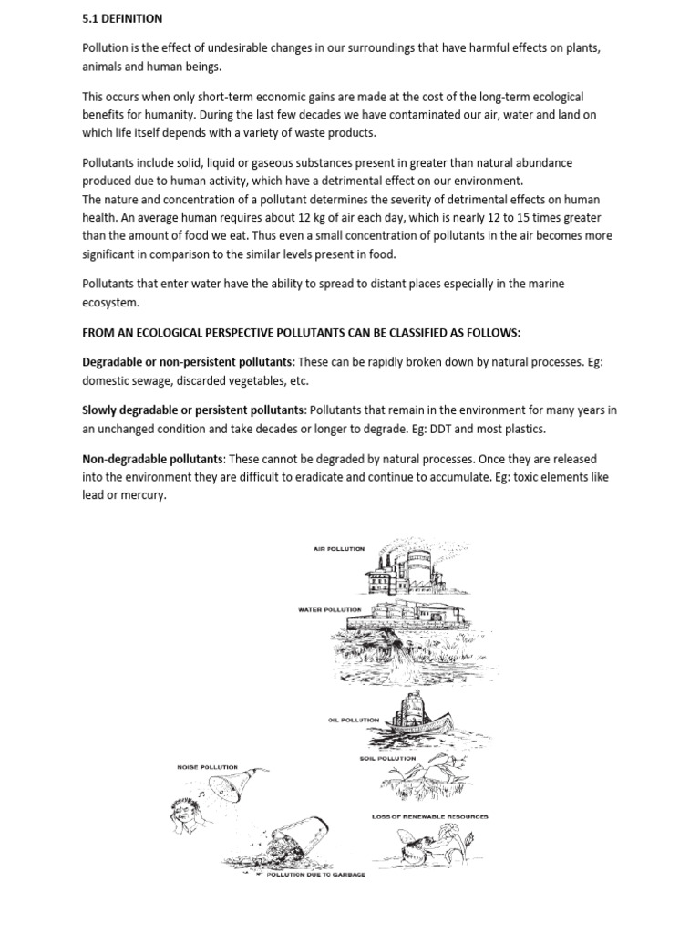 Ecology note | PDF | Pollution | Air Pollution