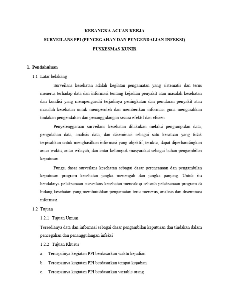 KAK Surveilans PPI | PDF