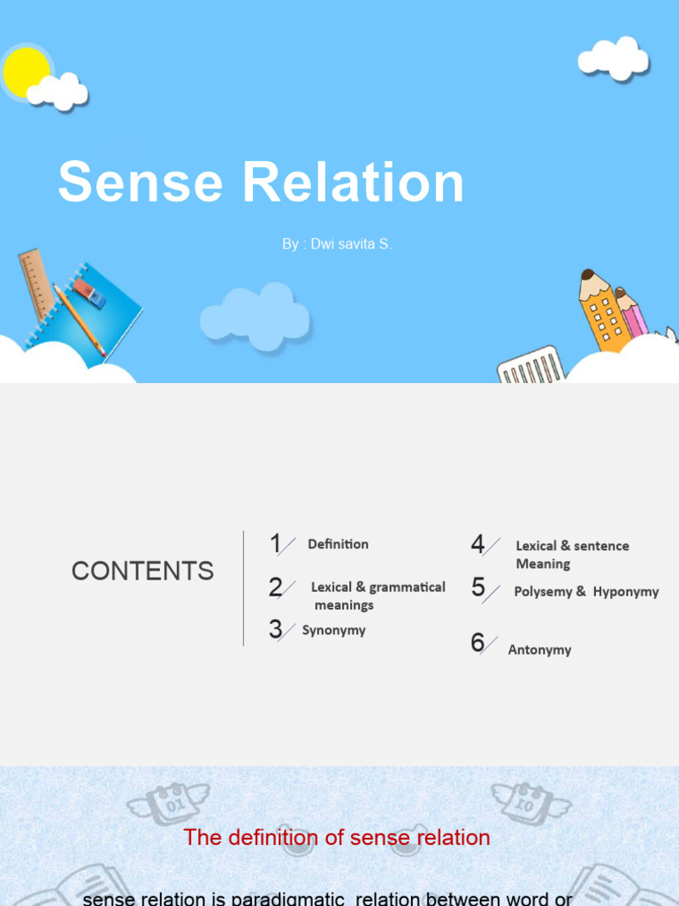Sense Relation (Vita) - WPS Office | PDF | Lexical Semantics | Word