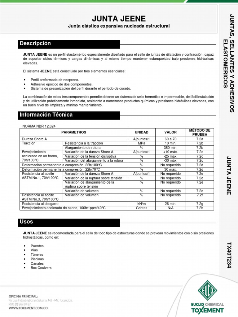 Junta Jeene | PDF | Hormigón | Resistencia a la tracción