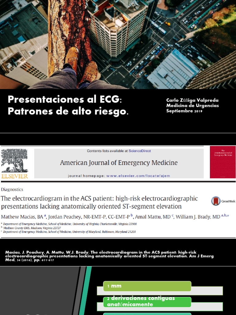 Patrones ECG Alto Riesgo | PDF | Medicina CLINICA | Angiología