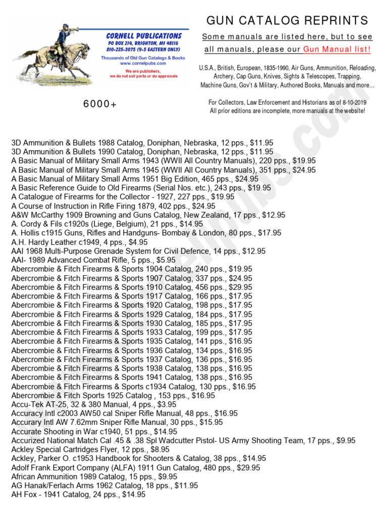 Gun Manuals for Collectors & Historians | PDF | Firearms | Shotgun