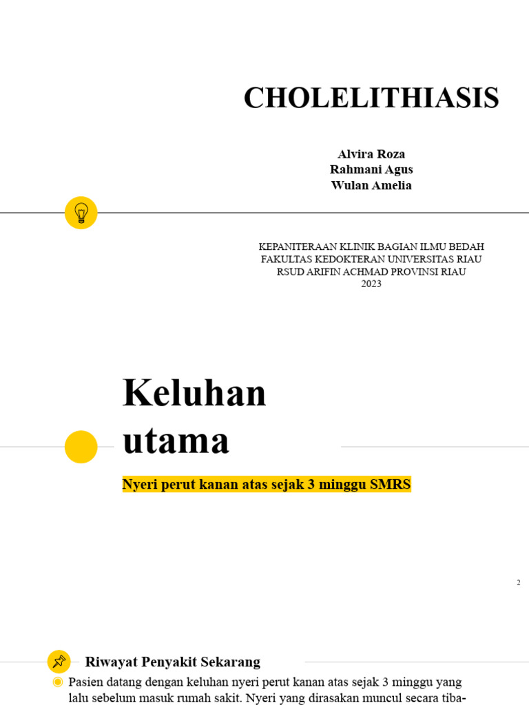 Cholelithiasis - Lapdiv BU | PDF | Kesehatan Holistik