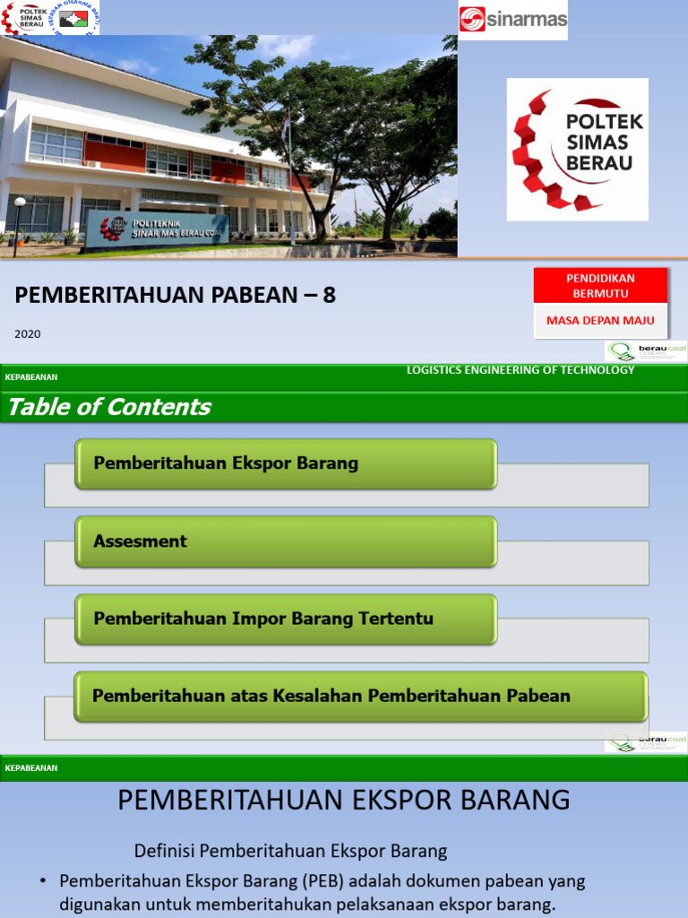 Modul 8. Pemberitahuan Pabean-2 | PDF