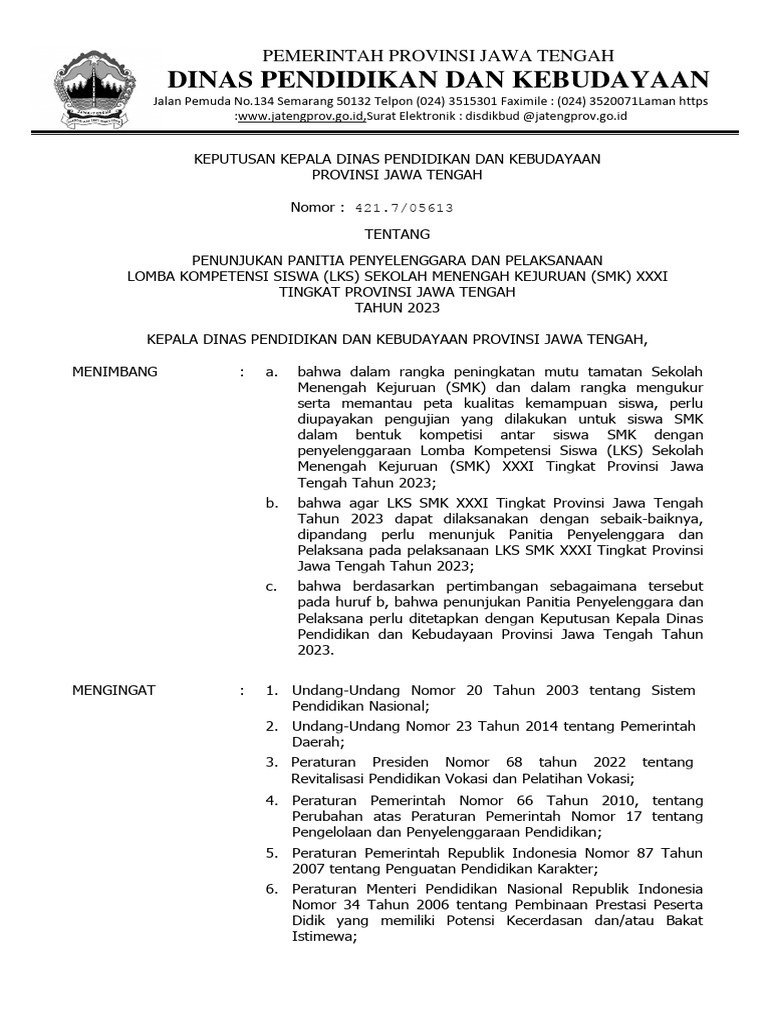 SK LKS XXXI 2023 Edar | PDF