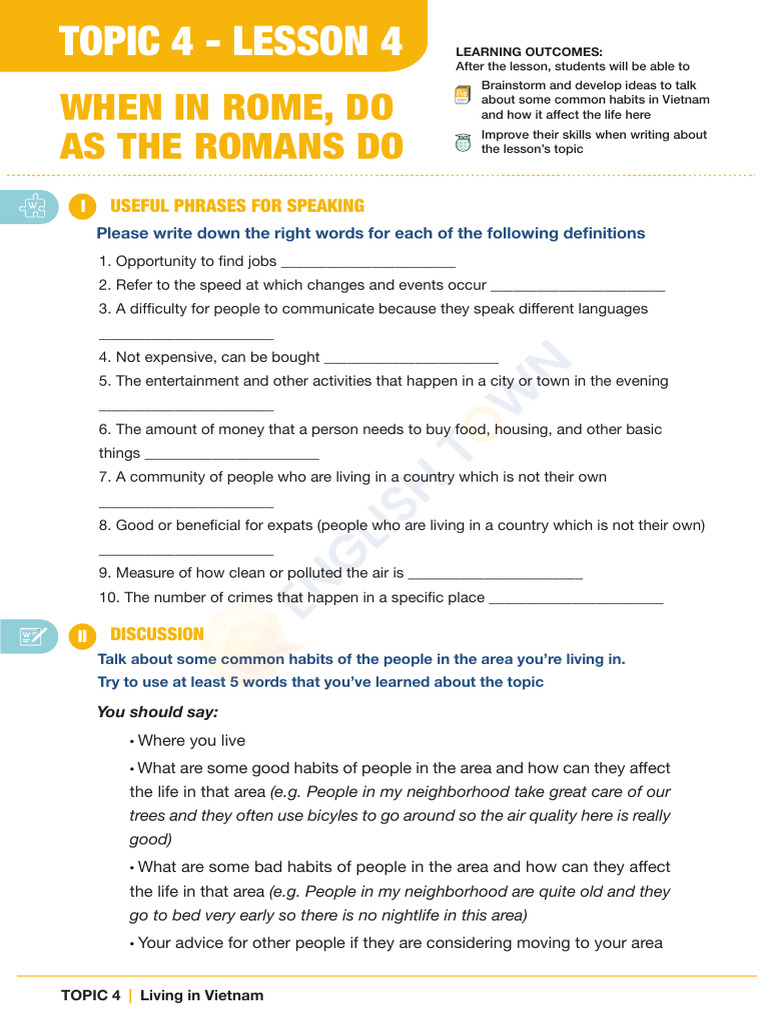 L4 - AS THE ROMANS DO | PDF | Human Communication