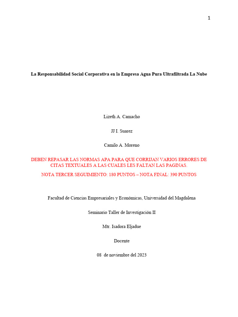 Lizeth Camacho, Camilo Moreno, JJ Suarez. Trabajo Final Seminario II ...