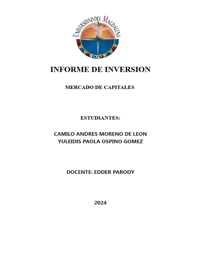Informe de Inversion | PDF