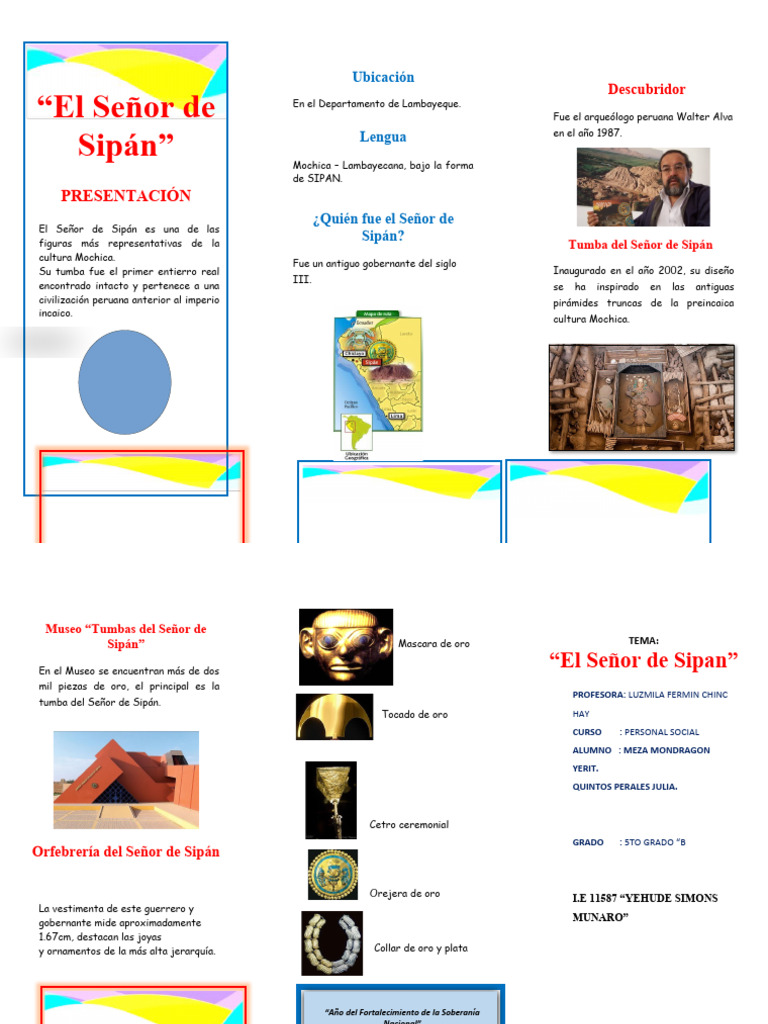 Triptico El Senor de Sipan | PDF | Era precolombina